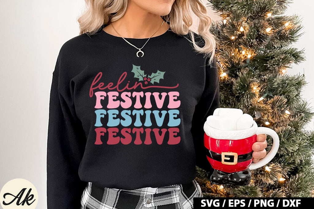 Feelin festive Retro SVG - So Fontsy