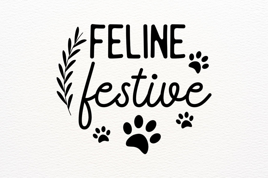 Feline festive SVG Design - So Fontsy