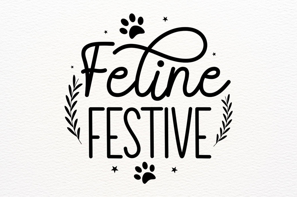 Feline festive SVG Design - So Fontsy