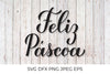 Feliz Pascoa. Happy Easter calligraphy hand lettering in Portuguese ...