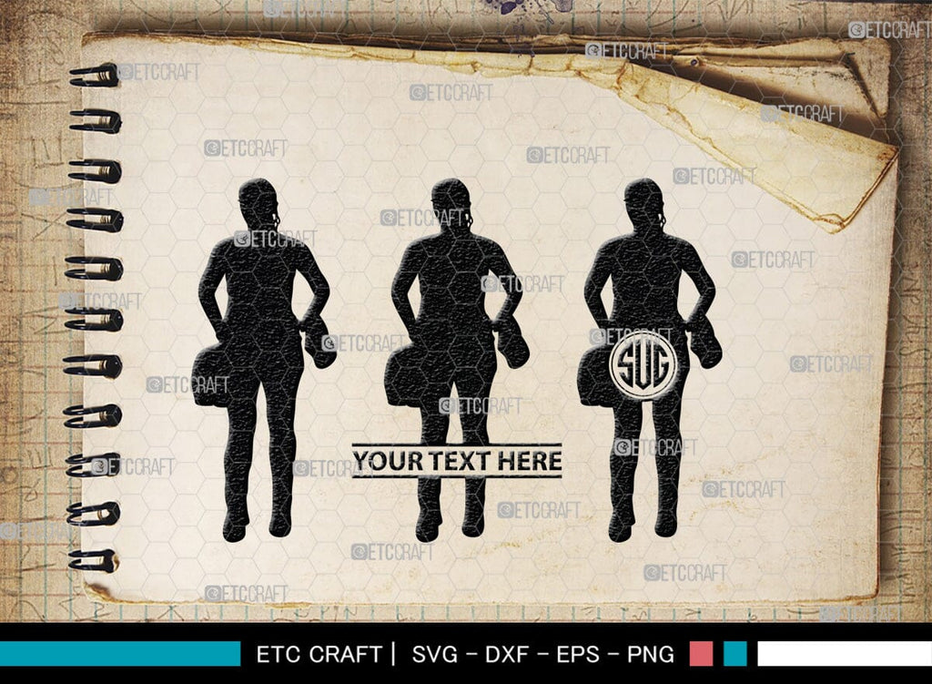 Female Hiker Monogram, Female Hiker Silhouette, Female Hiker SVG, Hiki ...
