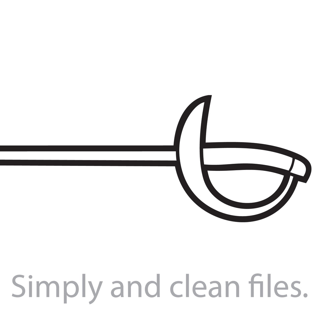 Fencing sword. Cut files for Cricut. Clip Art (eps, svg, pdf, png, dxf ...