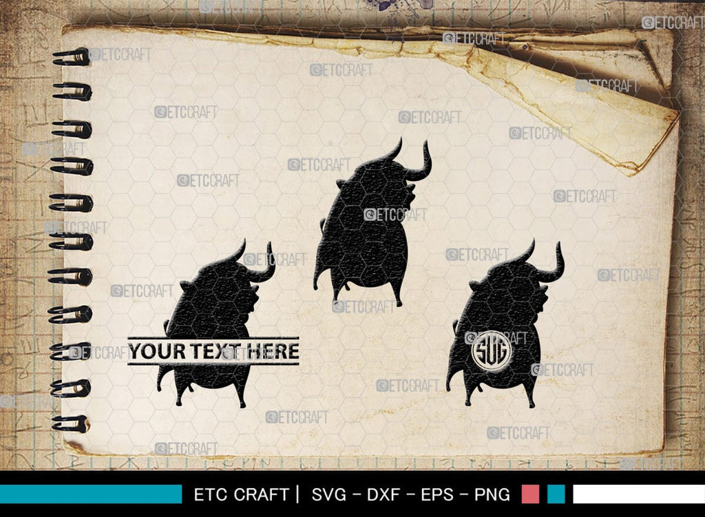 Ferdinand Monogram, Ferdinand Silhouette, Ferdinand SVG, Ferdinand Bull ...