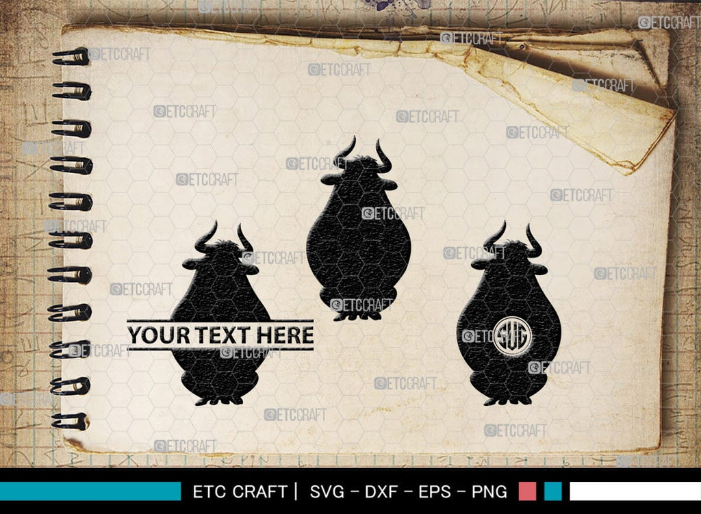 Ferdinand Monogram, Ferdinand Silhouette, Ferdinand SVG, Ferdinand Bull ...