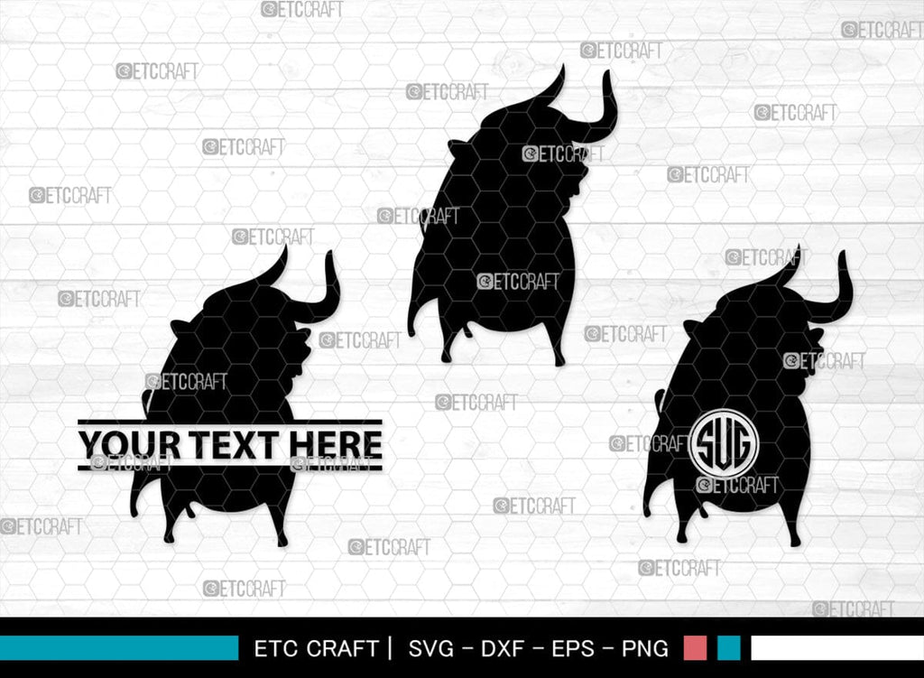 Ferdinand Monogram, Ferdinand Silhouette, Ferdinand SVG, Ferdinand Bull ...