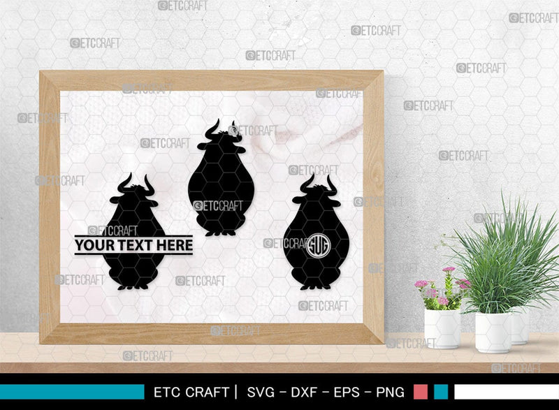 Ferdinand Monogram, Ferdinand Silhouette, Ferdinand SVG, Ferdinand Bull ...