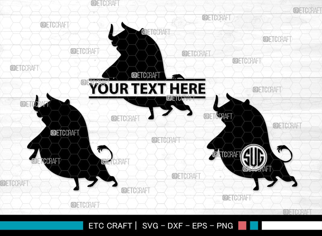 Ferdinand Monogram, Ferdinand Silhouette, Ferdinand SVG, Ferdinand Bull ...
