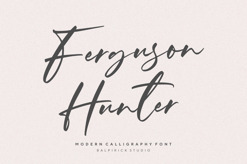 Ferguson Hunter Modern Calligraphy Font - So Fontsy