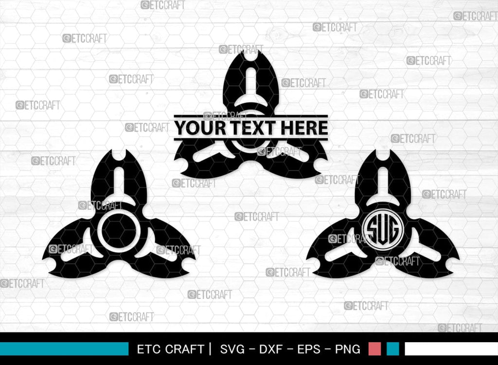 Fidget Spinner Monogram, Fidget Spinner Silhouette, Fidget Spinner SVG ...