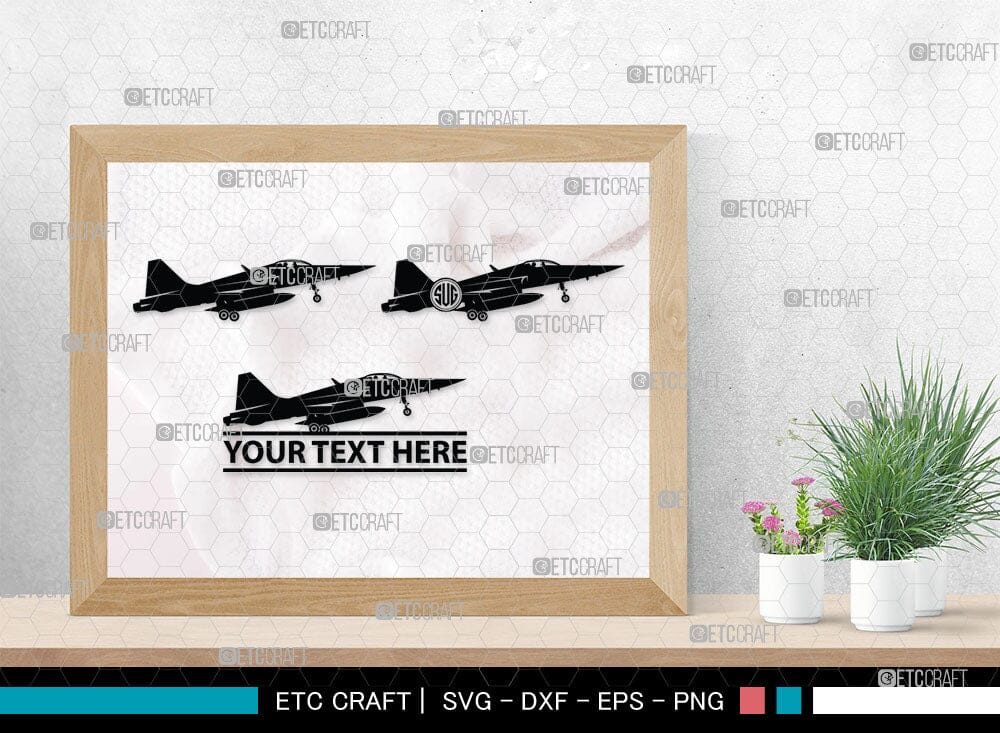 Fighter Aircraft Monogram, Fighter Aircraft Silhouette, Jet Biman Svg ...
