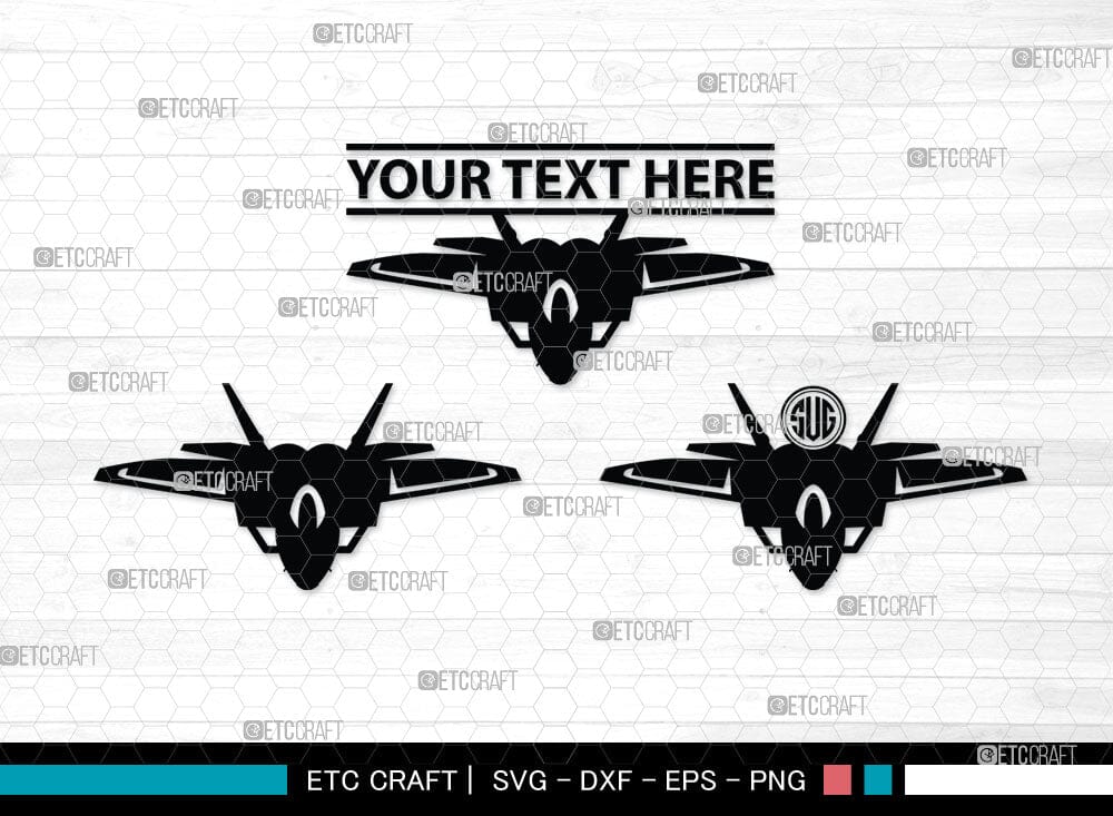Fighter Aircraft Monogram, Fighter Aircraft Silhouette, Jet Biman Svg ...