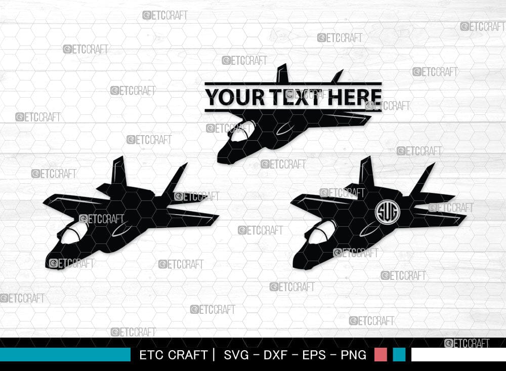 Fighter Aircraft Monogram, Fighter Aircraft Silhouette, Jet Biman Svg ...