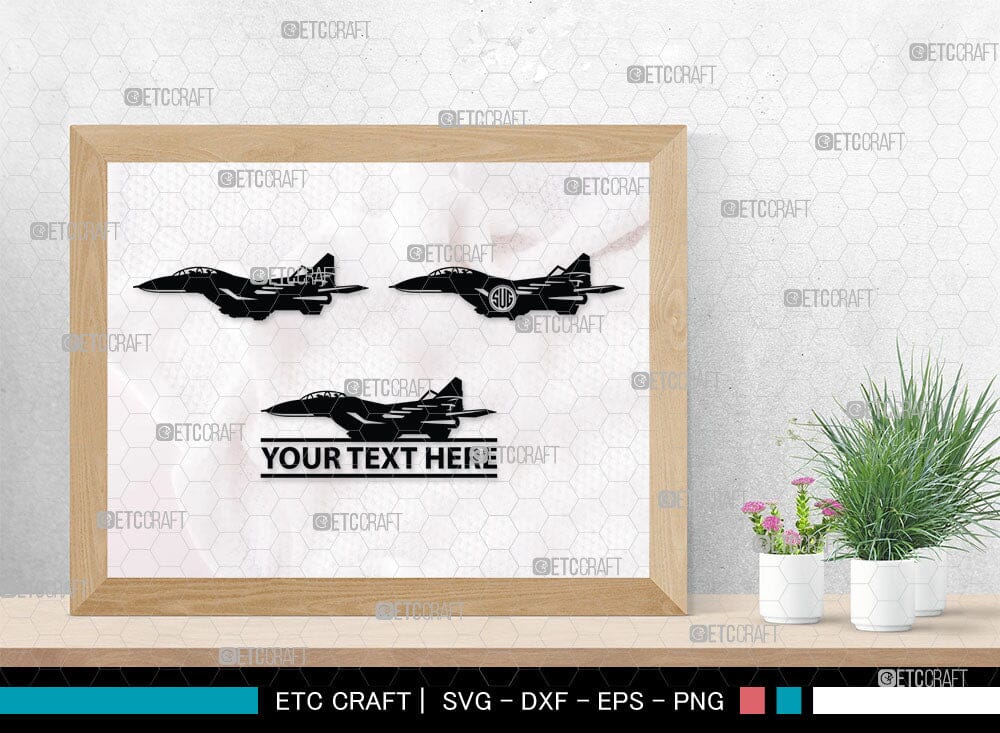 Fighter Aircraft Monogram, Fighter Aircraft Silhouette, Jet Biman Svg ...