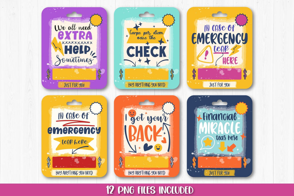 Financial Help Money Card PNG Designs | Emergency Money Gift - So Fontsy