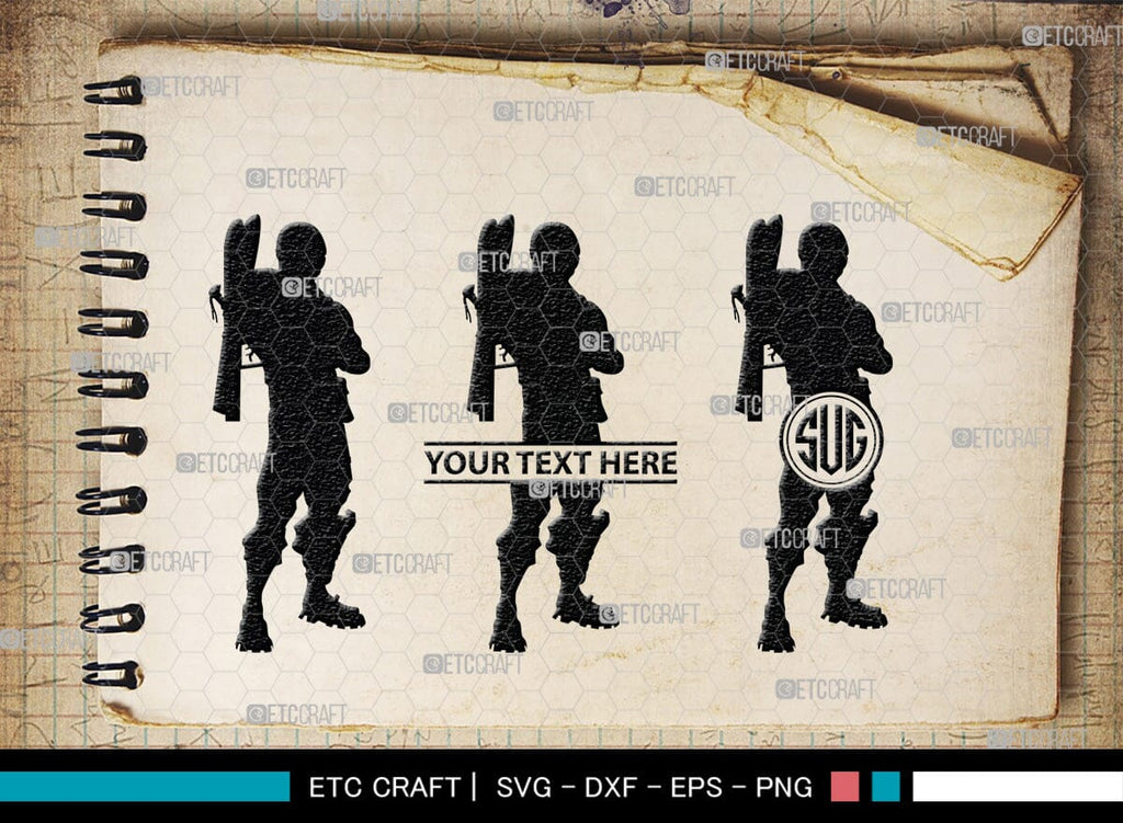 Fire Fighter Monogram, Fire Fighter Silhouette, Fire Fighter SVG, Fire ...