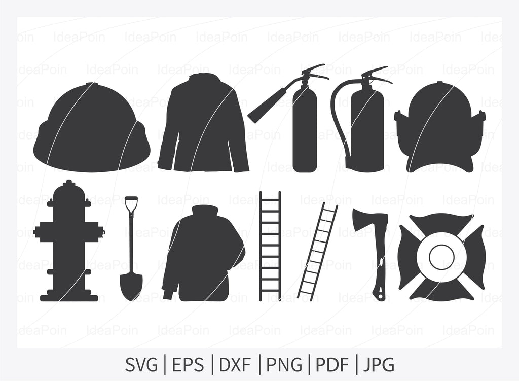 Fire Fighter svg, Fire Fighter Silhouette, Firefighter instrument svg ...