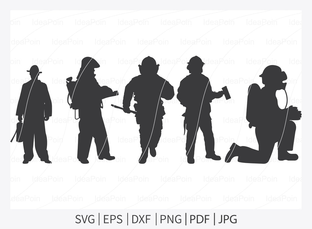 Fire Fighter svg, Fire Fighter Silhouette, Firefighter instrument svg ...