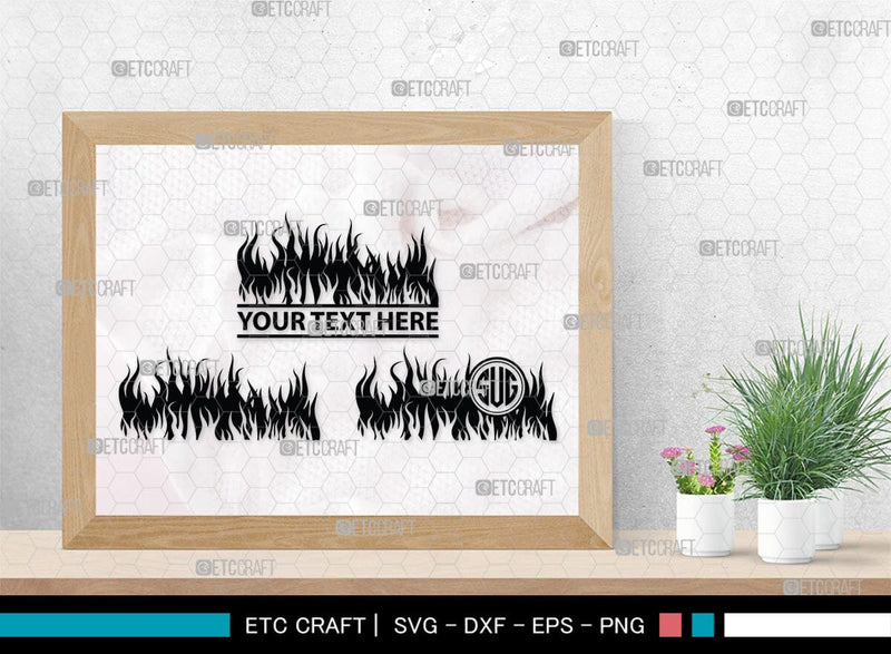 Fire Monogram, Fire Silhouette, Fire SVG, Flames Svg, Fire Flame Svg ...