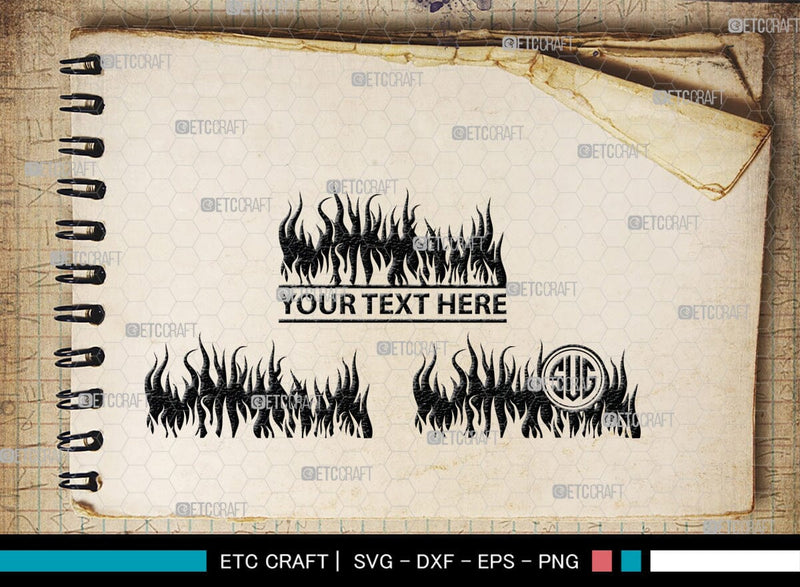 Fire Monogram, Fire Silhouette, Fire SVG, Flames Svg, Fire Flame Svg ...