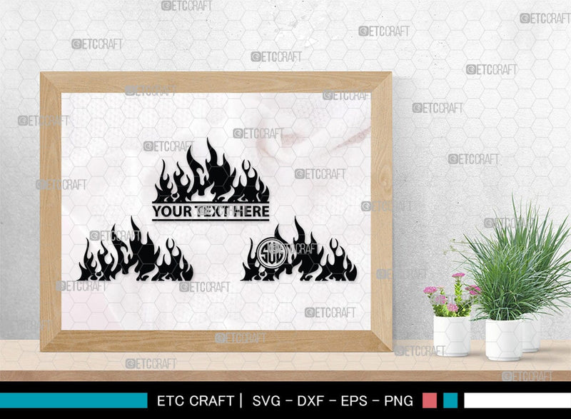 Fire Monogram, Fire Silhouette, Fire SVG, Flames Svg, Fire Flame Svg ...