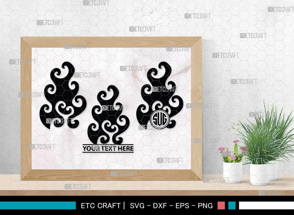 Fire Monogram, Fire Silhouette, Fire SVG, Flames Svg, Fire Flame Svg ...