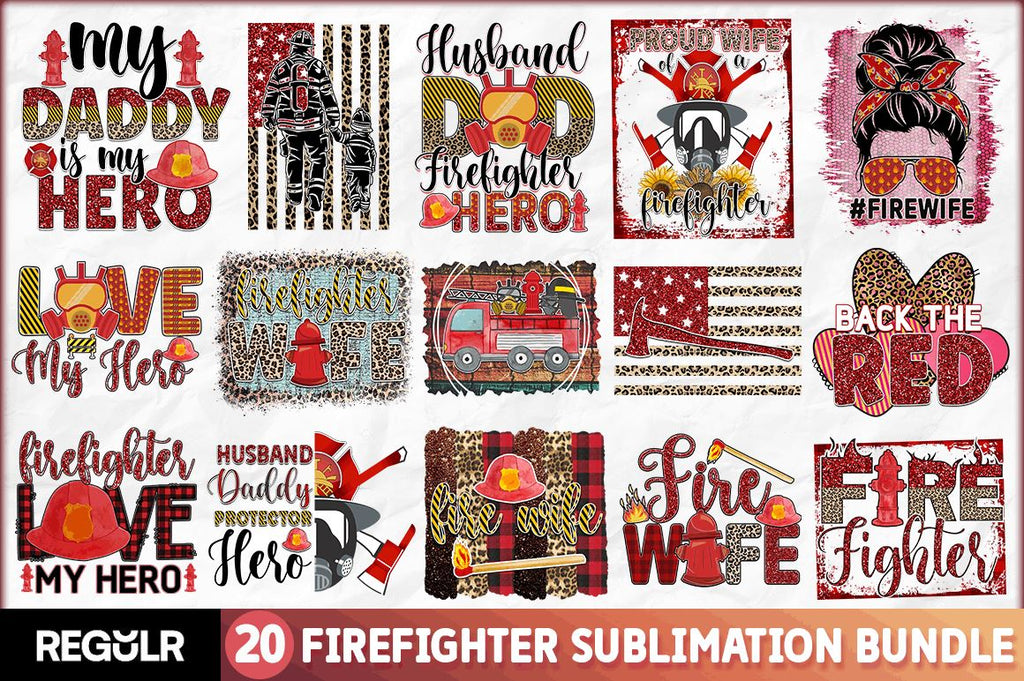 Firefighter Sublimation Bundle - So Fontsy