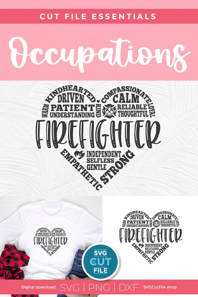 Firefighter svg- fire fighter svg for emergency services - So Fontsy