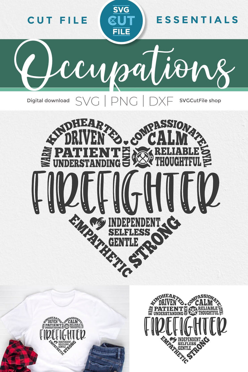 Firefighter svg- fire fighter svg for emergency services - So Fontsy
