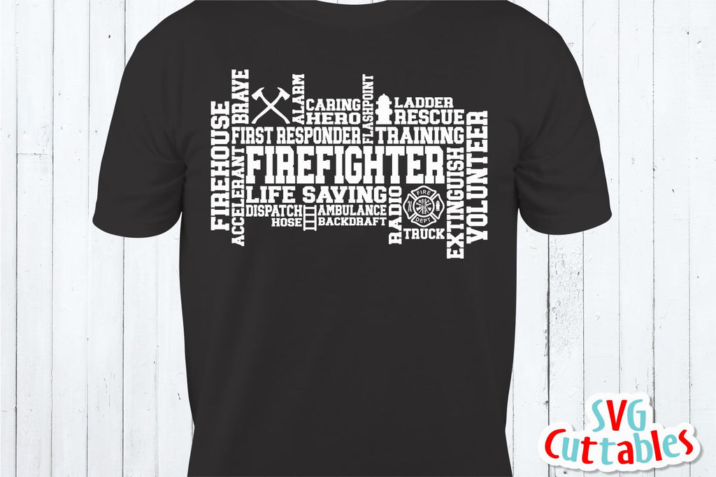 Firefighter Word Art - So Fontsy