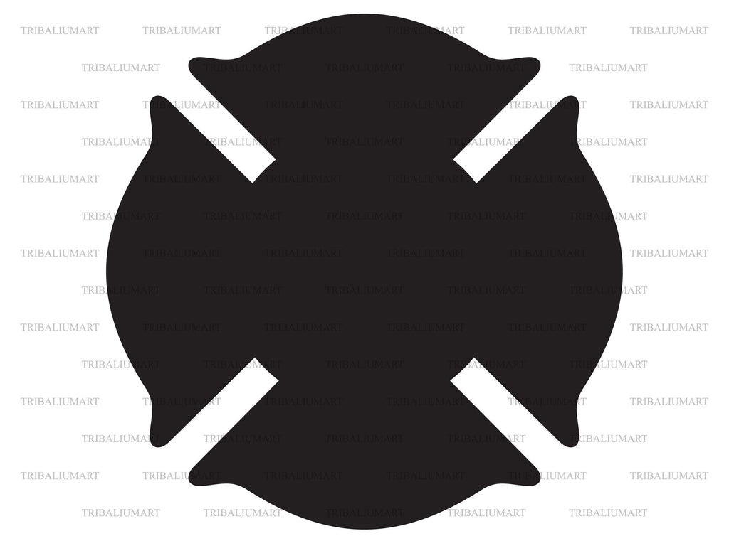 Firefighters Maltese Cross Symbol. Cut files for Cricut, Clip Art ...