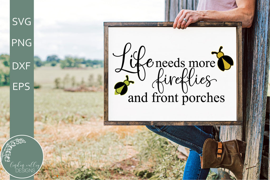 Fireflies and Porches SVG-Farmhouse Porch SVG - So Fontsy