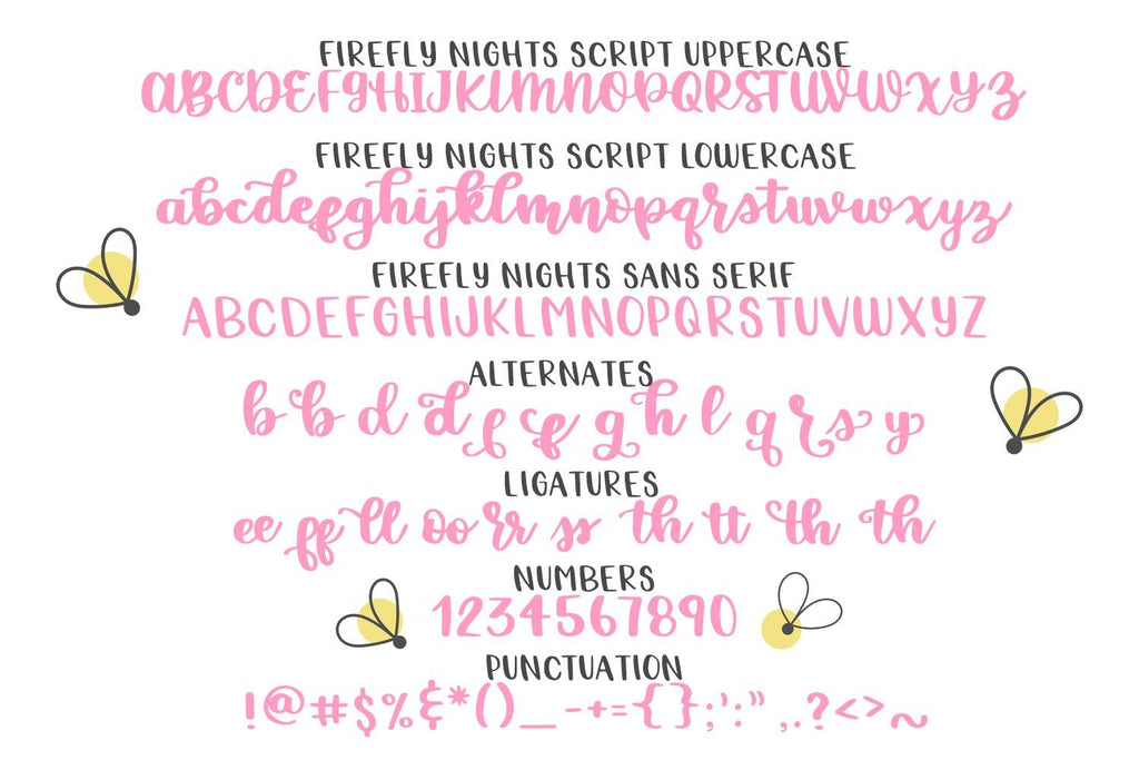 Firefly Nights - A Duo Font Family - Pretty Script - So Fontsy