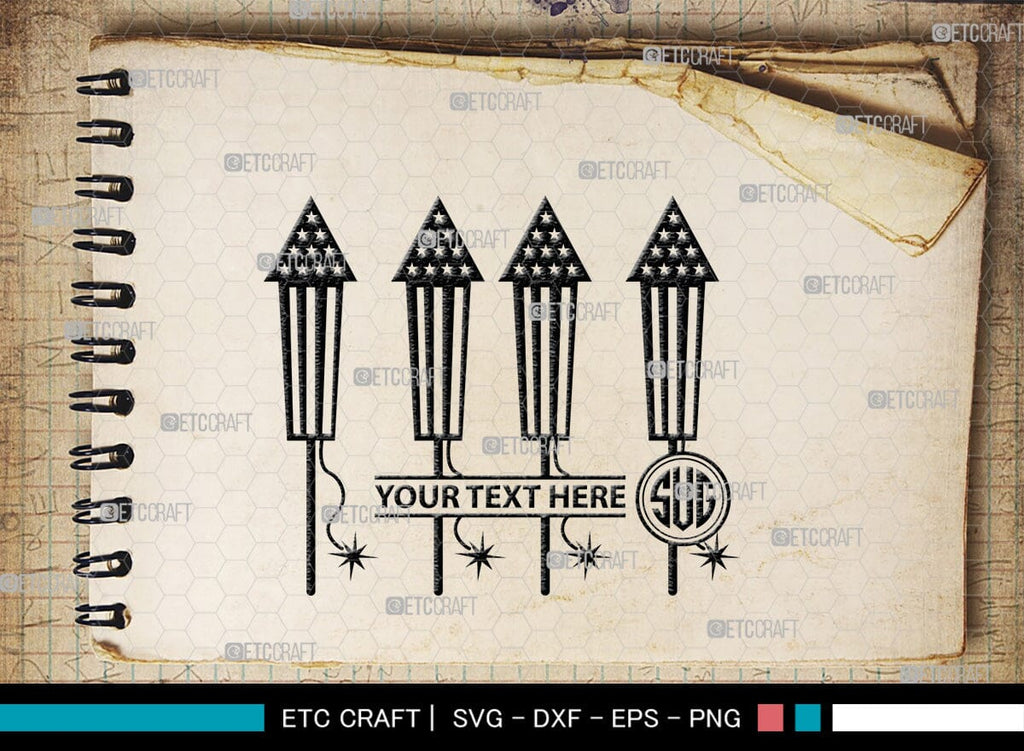 Fireworks Monogram, Fireworks Silhouette, Fireworks SVG, Fireworks ...