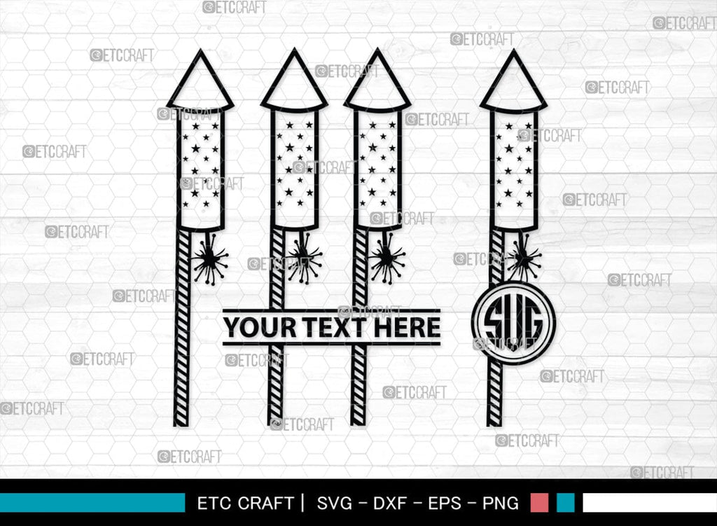 Fireworks Monogram, Fireworks Silhouette, Fireworks SVG, Fireworks Roc ...