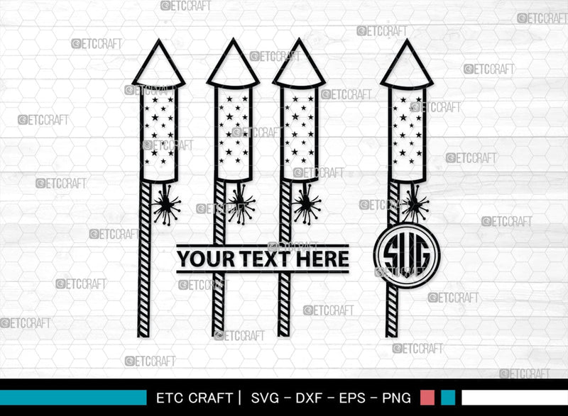 Fireworks Monogram, Fireworks Silhouette, Fireworks SVG, Fireworks Roc ...