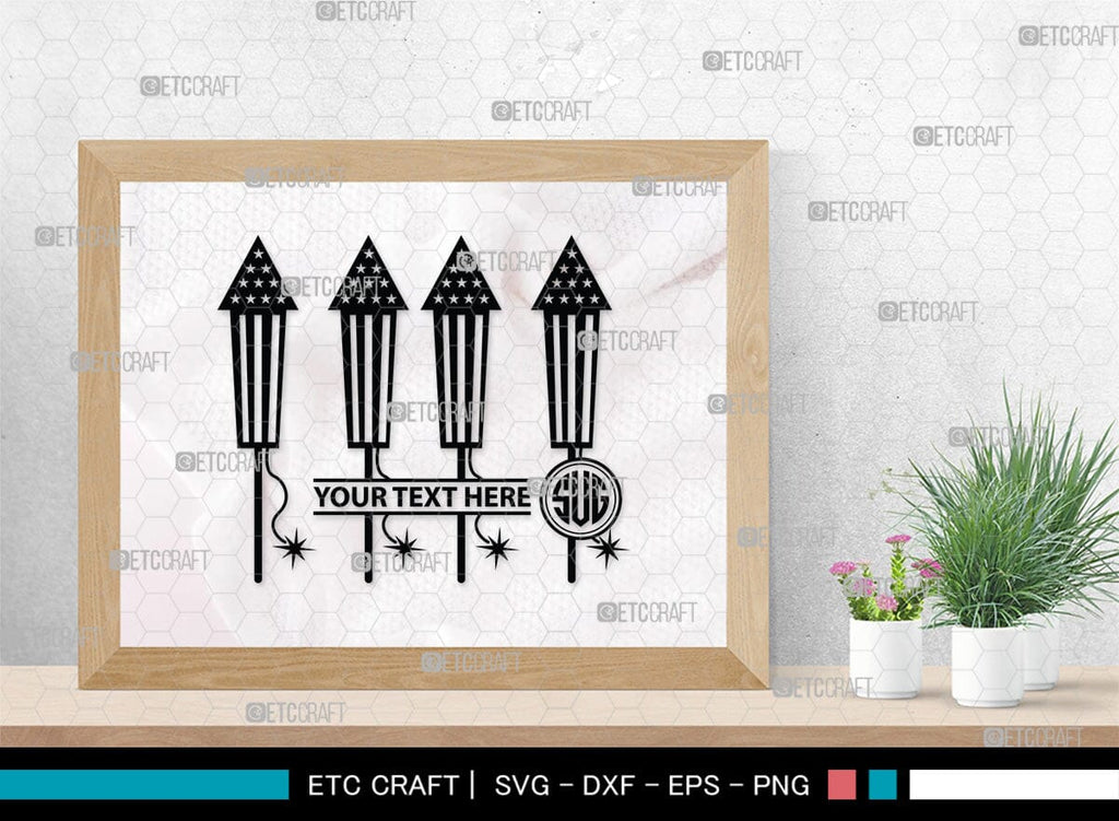Fireworks Monogram, Fireworks Silhouette, Fireworks SVG, Fireworks ...