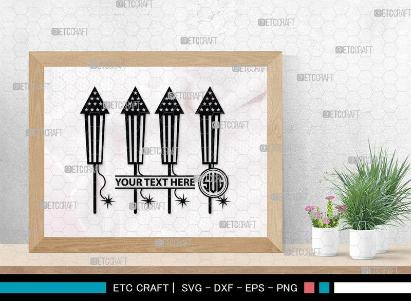 Fireworks Monogram, Fireworks Silhouette, Fireworks SVG, Fireworks ...