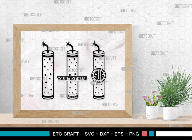 Fireworks Monogram, Fireworks Silhouette, Fireworks SVG, Fireworks ...