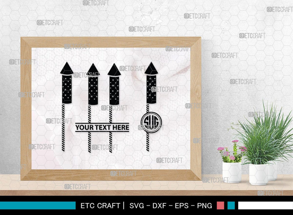 Fireworks Monogram, Fireworks Silhouette, Fireworks SVG, Fireworks ...