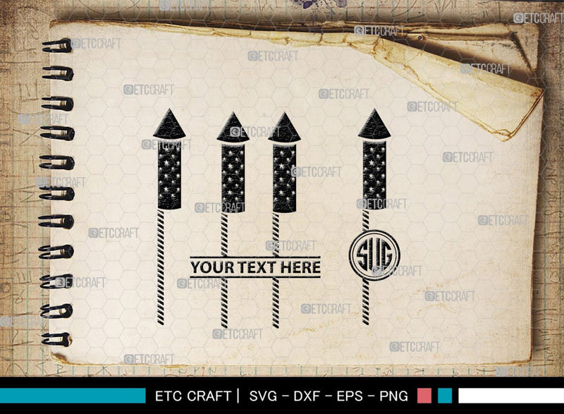 Fireworks Monogram, Fireworks Silhouette, Fireworks SVG, Fireworks ...