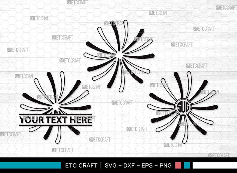 Fireworks Monogram SVG | Fireworks Rocket Svg | Fireworks Svg | 4th Of ...