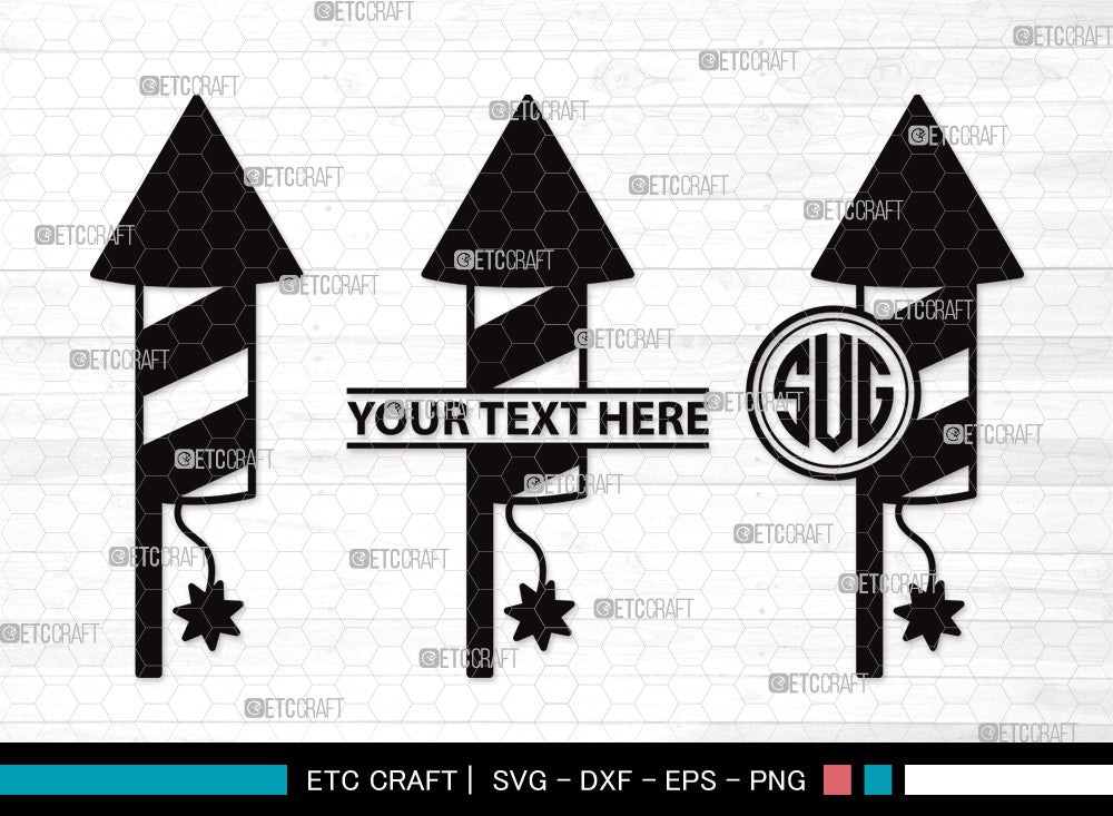 Fireworks Monogram SVG | Fireworks Rocket Svg | Fireworks Svg | 4th Of ...