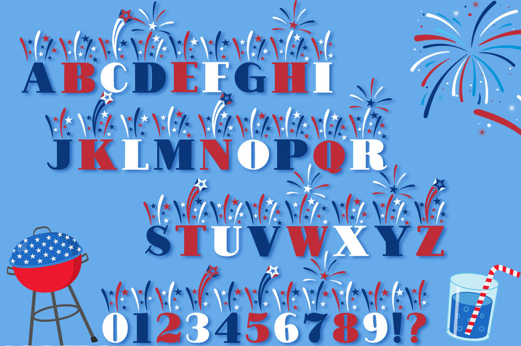 Fireworks SVG Alphabet - So Fontsy
