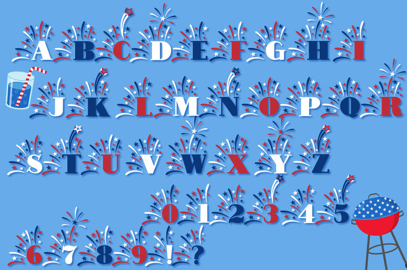 Fireworks SVG Alphabet - So Fontsy