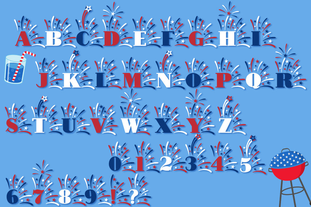 Fireworks SVG Alphabet - So Fontsy