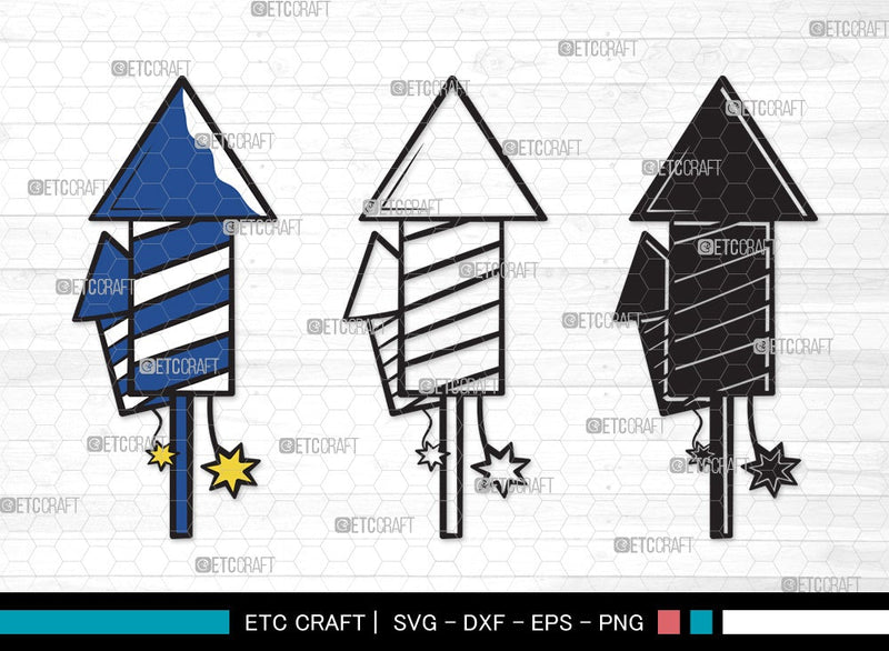 Fireworks SVG Cut File | Fireworks Rocket Svg | Fireworks Svg | 4th Of ...