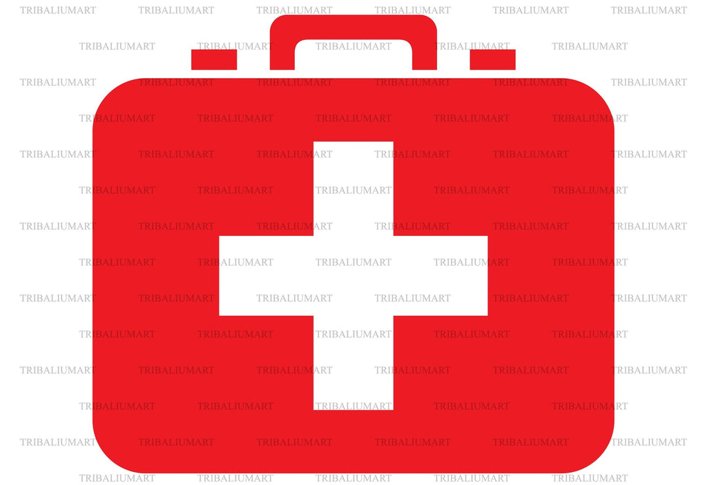 First aid kit. Cut files for Cricut. Clip Art silhouettes (eps, svg ...