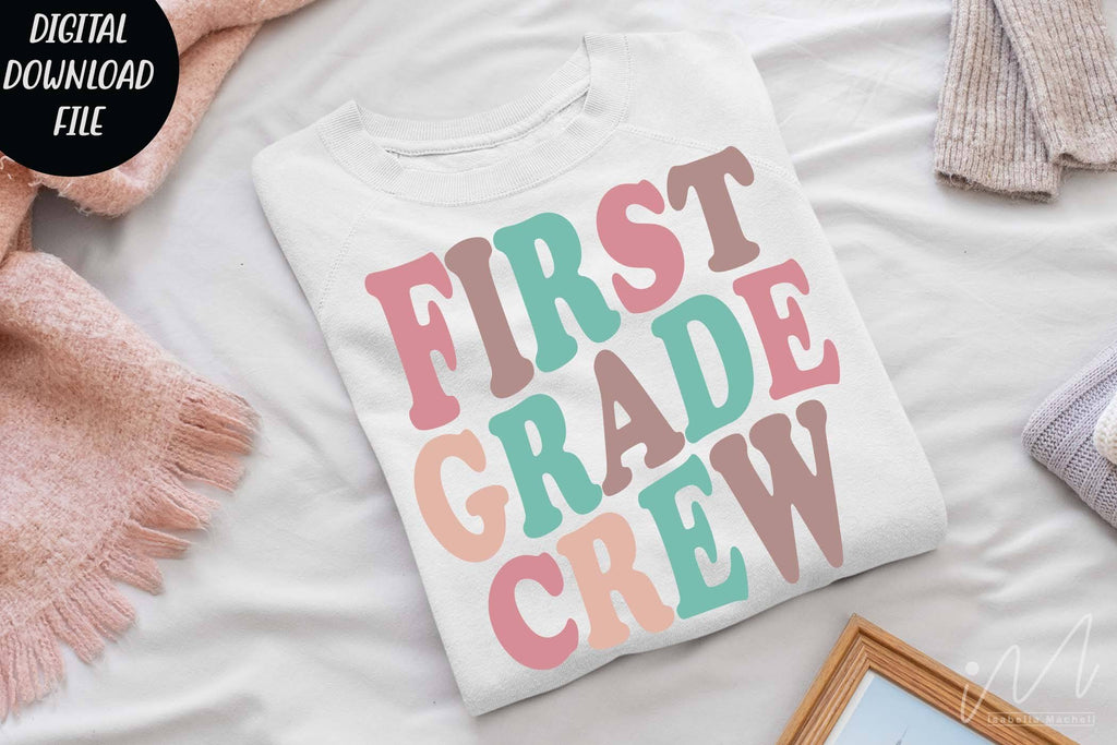 First grade crew svg, first grade teacher shirt, Teacher shirt svg,gift ...
