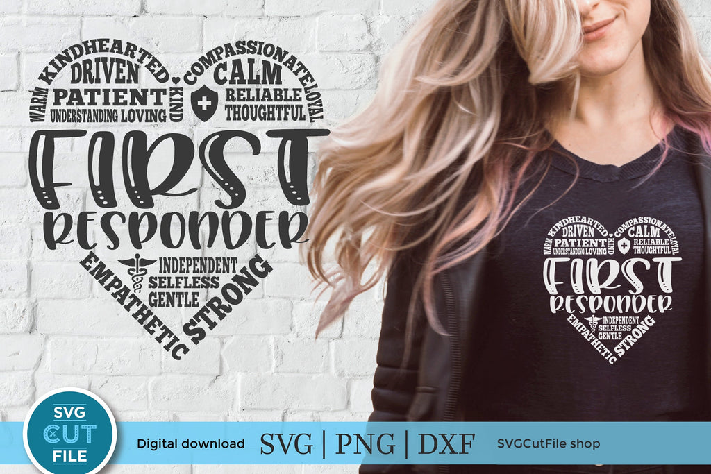 First responder svg, emergency worker, emergency services svg - So Fontsy