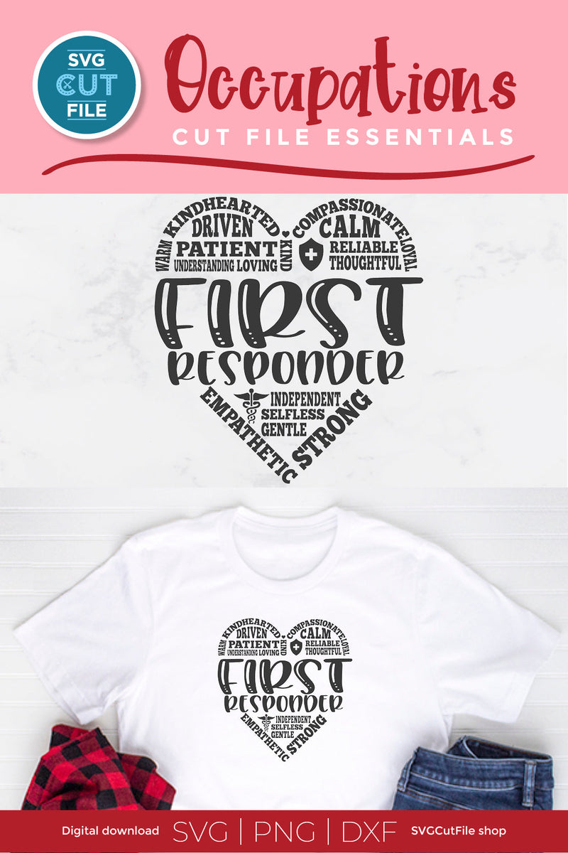 First responder svg, emergency worker, emergency services svg - So Fontsy
